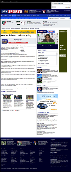 Will Johnson Rugby Articles